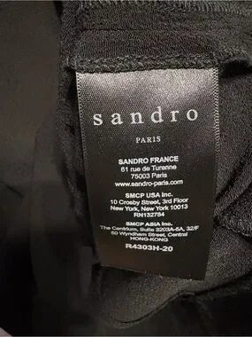 Sandro | Dresses | Sandro Paris Designer Black Sleeveless Mini Dress ...